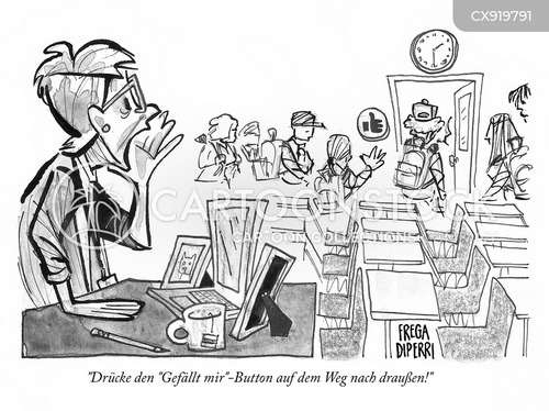 Cartoons und Karikaturen mit Erzieherinnen