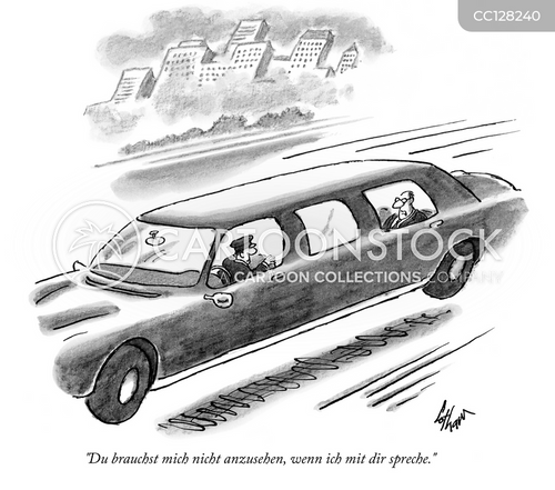 Cartoons und Karikaturen mit Chauffeur