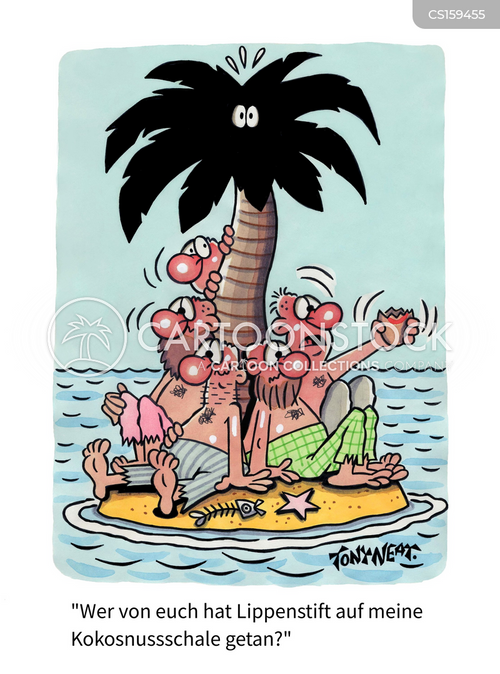 Cartoons und Karikaturen mit Einsame Insel