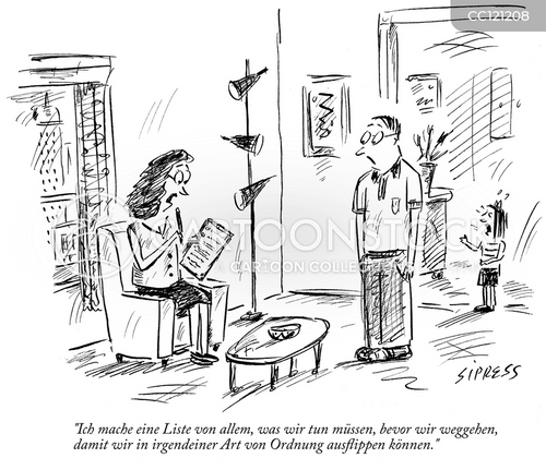Cartoons und Karikaturen mit Umzug