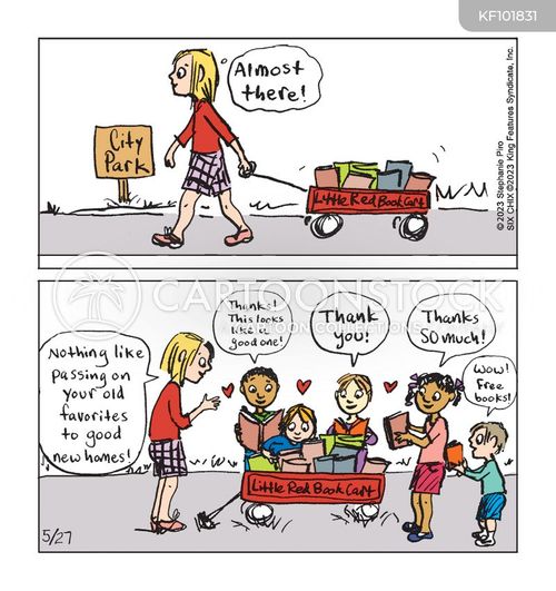 Book Donation Cartoons and Comics - funny pictures from CartoonStock