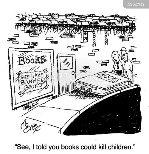 Banned Books Cartoons and Comics - funny pictures from CartoonStock