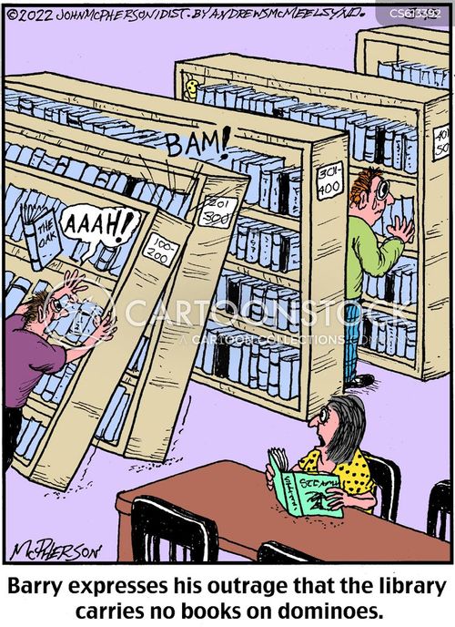 Library Mishap Cartoons and Comics - funny pictures from CartoonStock
