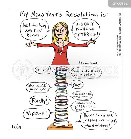 Tbr Pile Cartoons and Comics - funny pictures from CartoonStock