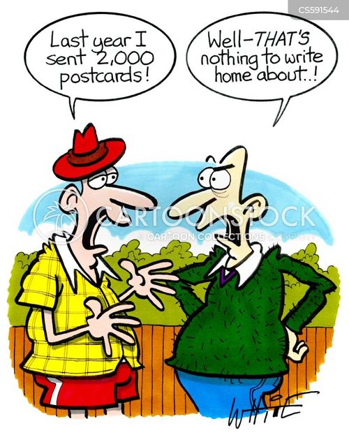 Sending Postcards Cartoons and Comics - funny pictures from CartoonStock