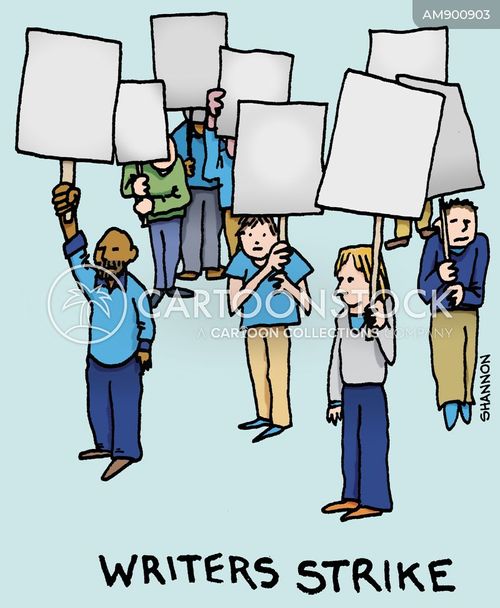 Writers Strike Cartoons and Comics - funny pictures from CartoonStock