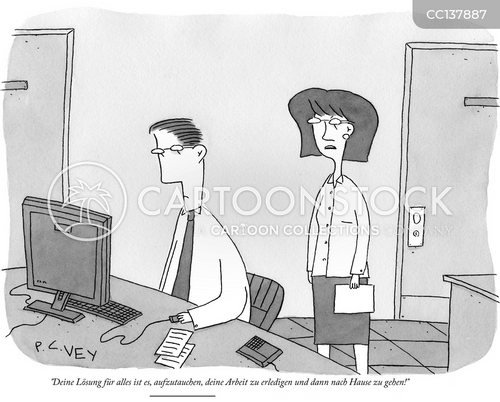 Cartoons und Karikaturen mit Deine Arbeit Erledigen