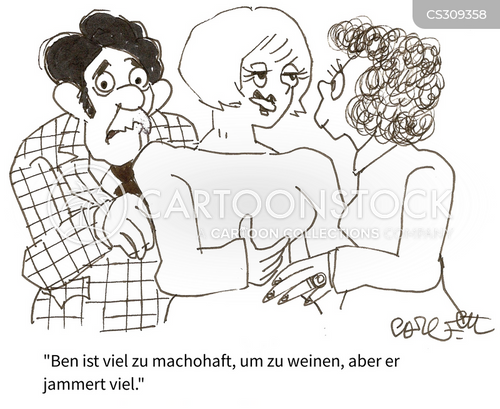 Cartoons und Karikaturen mit Macho-mann