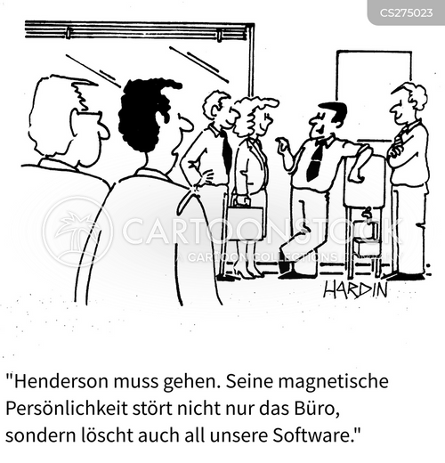 Cartoons und Karikaturen mit Magnetismus