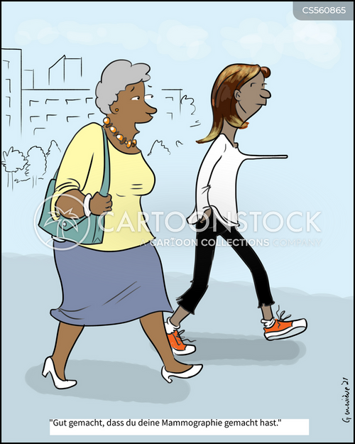 Cartoons und Karikaturen mit Brustkrebs-screening