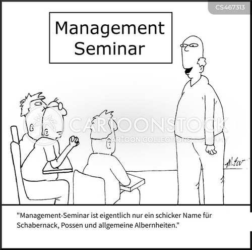 Cartoons und Karikaturen mit Management