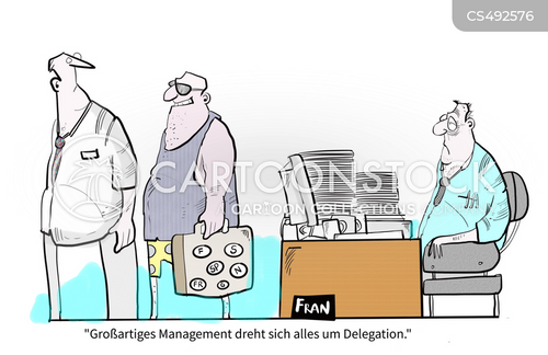 Cartoons und Karikaturen mit Delegation
