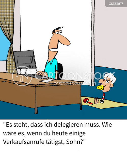 Cartoons und Karikaturen mit Delegieren