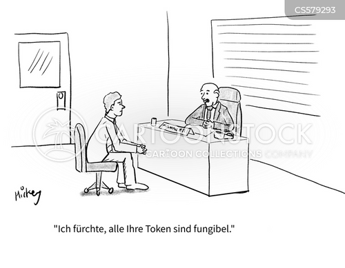 Cartoons und Karikaturen mit Tokenisiert