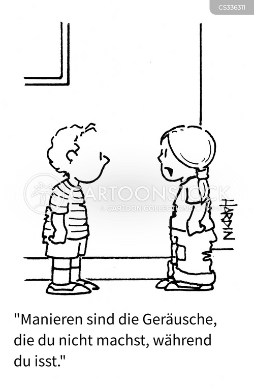 Cartoons und Karikaturen mit Manieren