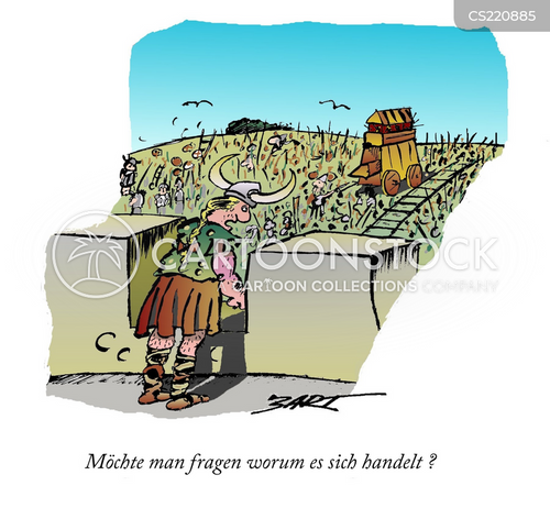 Cartoons und Karikaturen mit Befestigen