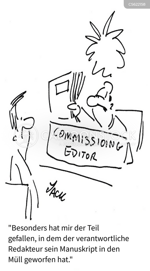 Cartoons und Karikaturen mit Manuskripteinreichungen