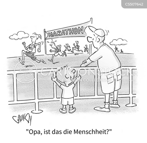 Cartoons und Karikaturen mit Mensch