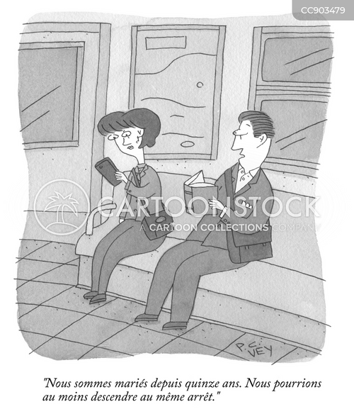 Dessins humoristique et caricaturés avec Trajet En Métro