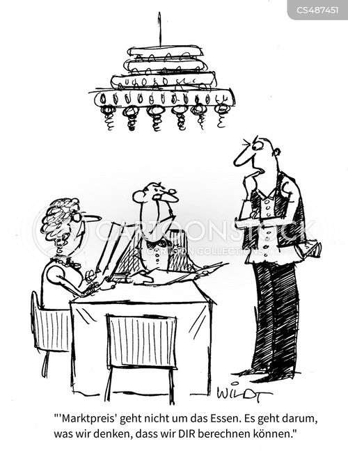 Cartoons und Karikaturen mit Markt