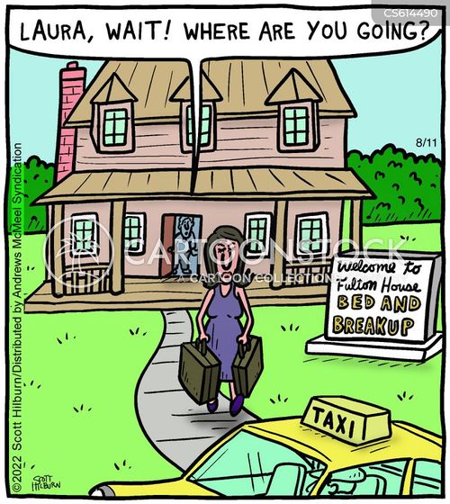 Bed And Breakup Cartoons and Comics - funny pictures from CartoonStock