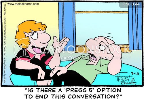Conversation Exit Cartoons and Comics - funny pictures from CartoonStock