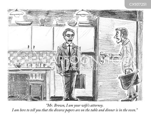 Divorce Papers Cartoons and Comics - funny pictures from CartoonStock