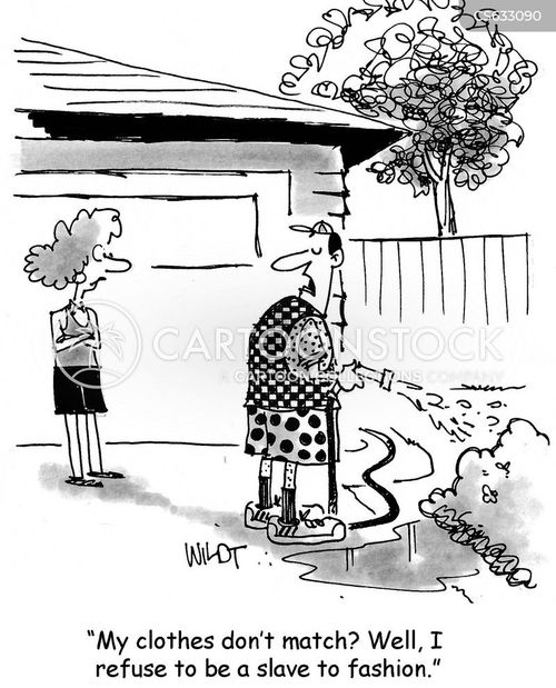 Clothing Mismatch Cartoons and Comics - funny pictures from CartoonStock