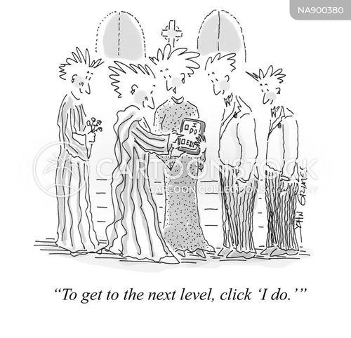 Online Wedding Ceremonies Cartoons and Comics - funny pictures from CartoonStock