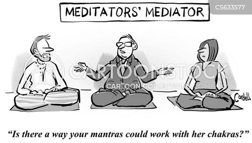 Meditation Conflict Cartoons and Comics - funny pictures from CartoonStock