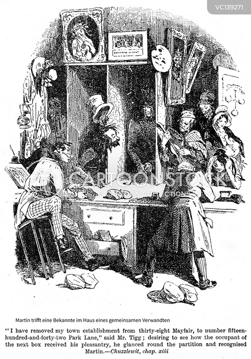 Cartoons und Karikaturen mit Montague Tigg