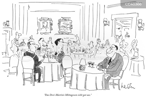 Cartoons und Karikaturen mit Luxus-dining