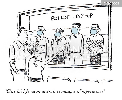 Dessins humoristique et caricaturés avec Parades D'identification