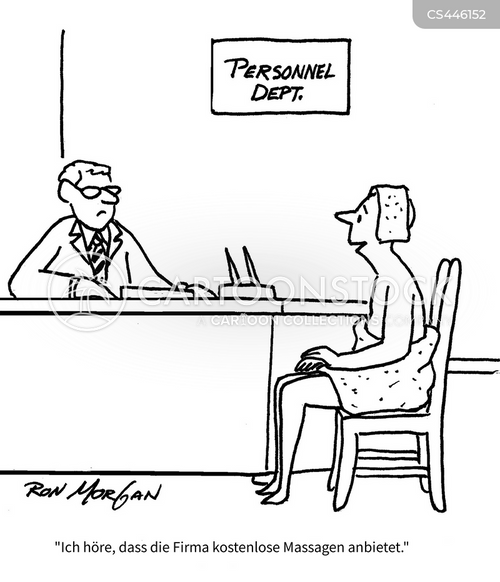 Cartoons und Karikaturen mit Massagen