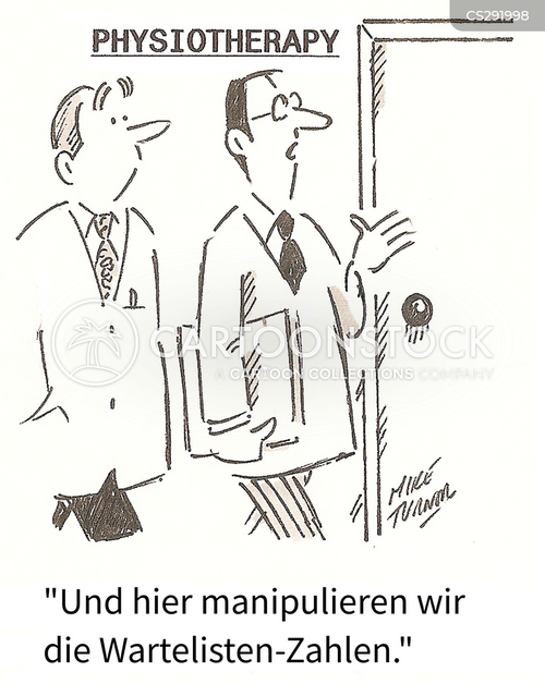 Cartoons und Karikaturen mit Physiotherapie
