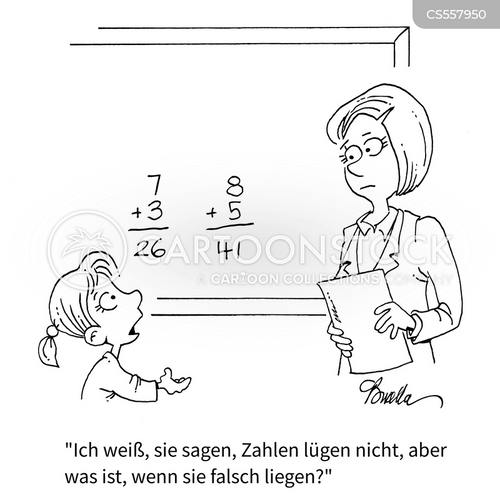 Cartoons und Karikaturen mit Mathematikaufgaben