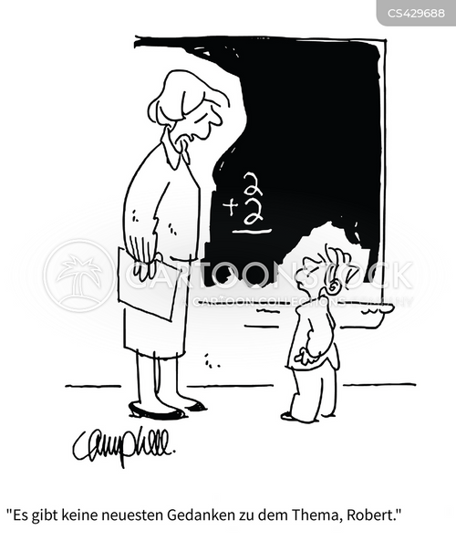 Cartoons und Karikaturen mit Mathematikklassen