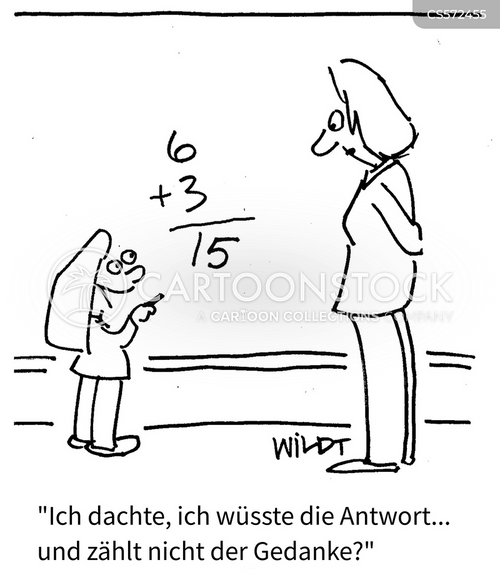 Cartoons und Karikaturen mit Mathematikstunden