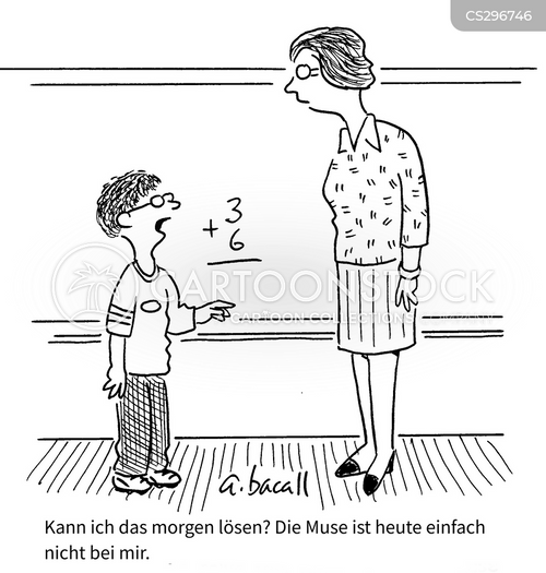 Cartoons und Karikaturen mit Mathematikaufgaben