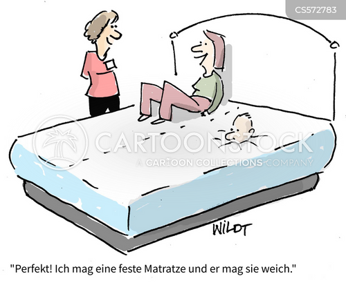 Cartoons und Karikaturen mit Feste Matratze