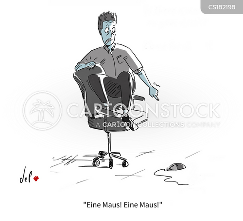 Cartoons und Karikaturen mit Computermaus