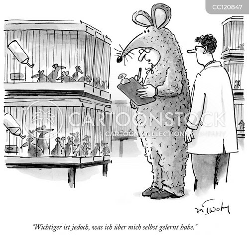 Cartoons und Karikaturen mit Laborratten