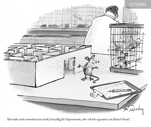 Cartoons und Karikaturen mit Labyrinth