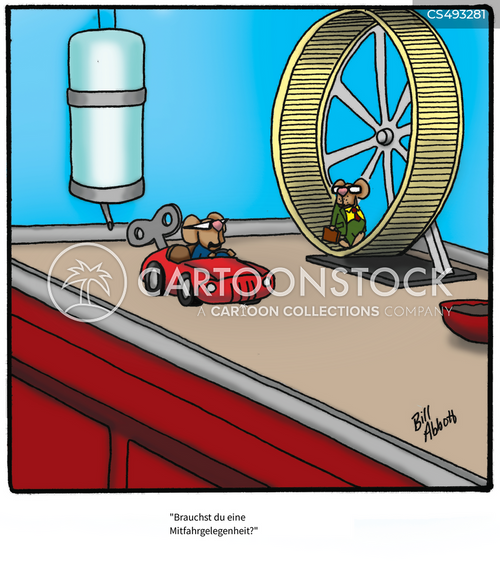 Cartoons und Karikaturen mit Hamsterrad