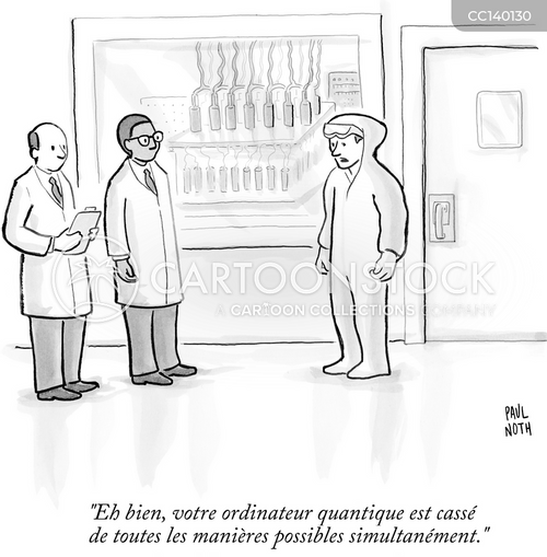 Dessins humoristique et caricaturés avec Physicien Quantique