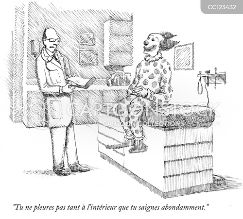 Dessins humoristique et caricaturés avec Pleurer À L'intérieur