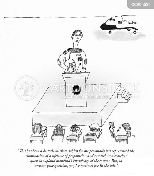 Astronaut Press Cartoons and Comics - funny pictures from CartoonStock