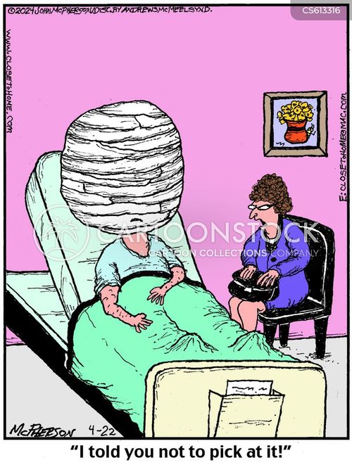 Cartoon Hospital Patient