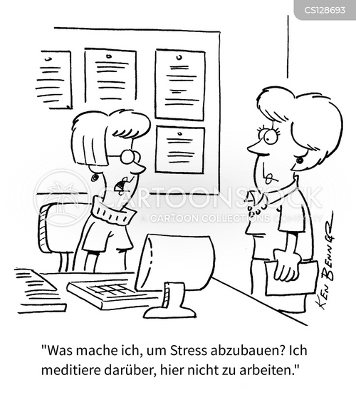 Cartoons und Karikaturen mit Stress Lindern