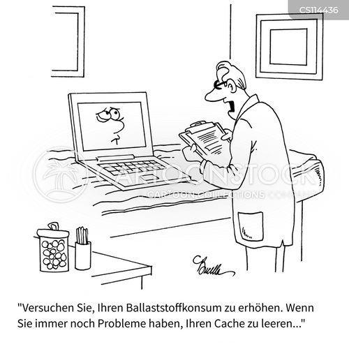 Cartoons und Karikaturen mit Cache-dateien
